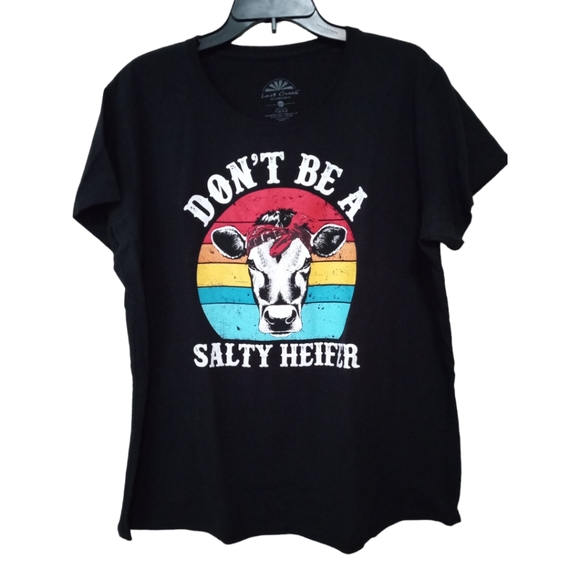 last Creek Outfitters | Tops | Dont Be A Salty Hiefer Short Sleeve ...